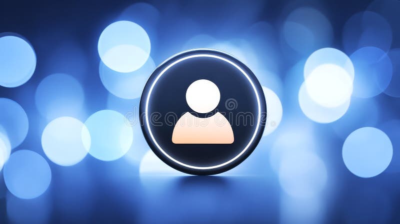 Striking Monochromatic Icon on Vibrant Blue Backdrop, a Simple yet ...