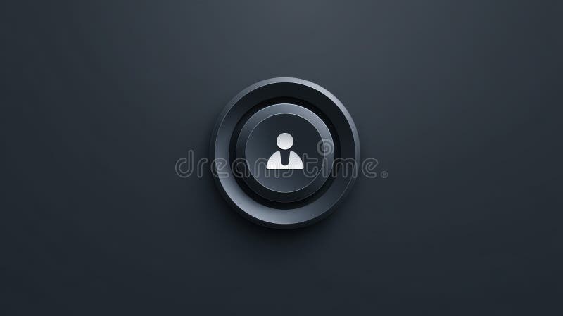 Striking Monochrome Button Design, a Simple White Face on Black ...