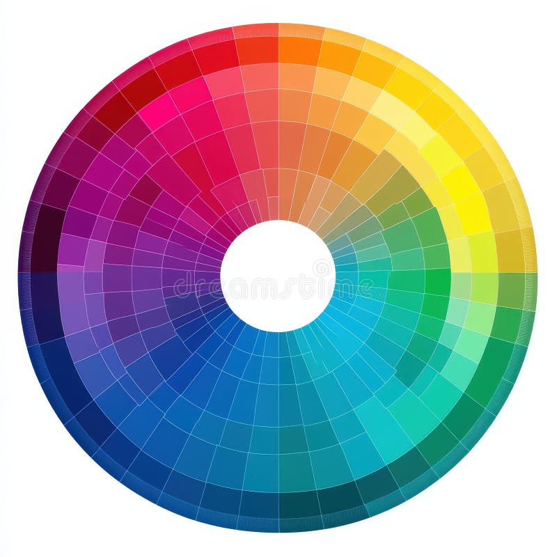 Multicolor Wheel Depicting a Spectrum of Hues Stock Illustration ...