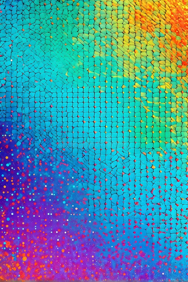 Striking Multicolored Dot Matrix that Creates an Abstract Background ...