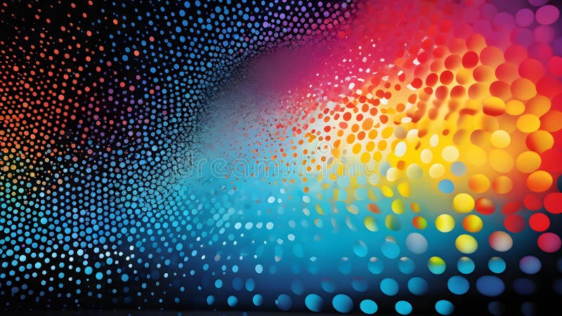 Striking Multicolored Dot Matrix that Creates an Abstract Background ...