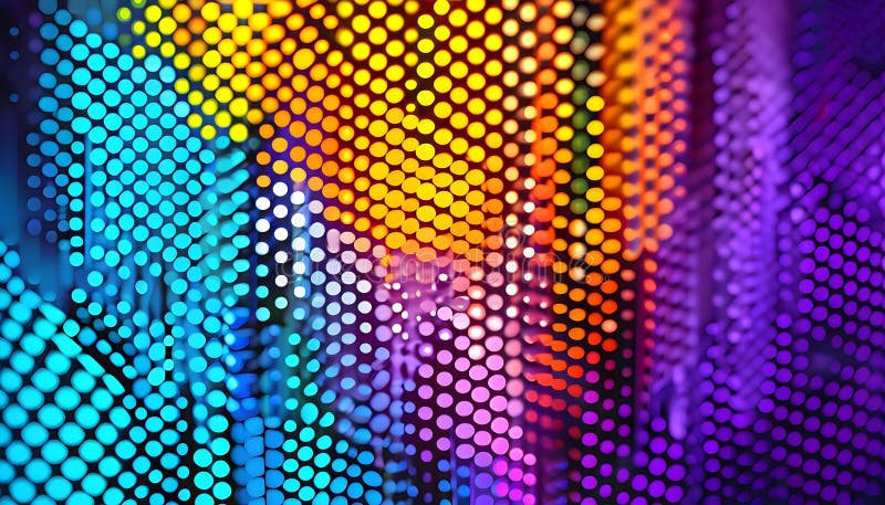 Striking Multicolored Dot Matrix that Creates an Abstract Background ...