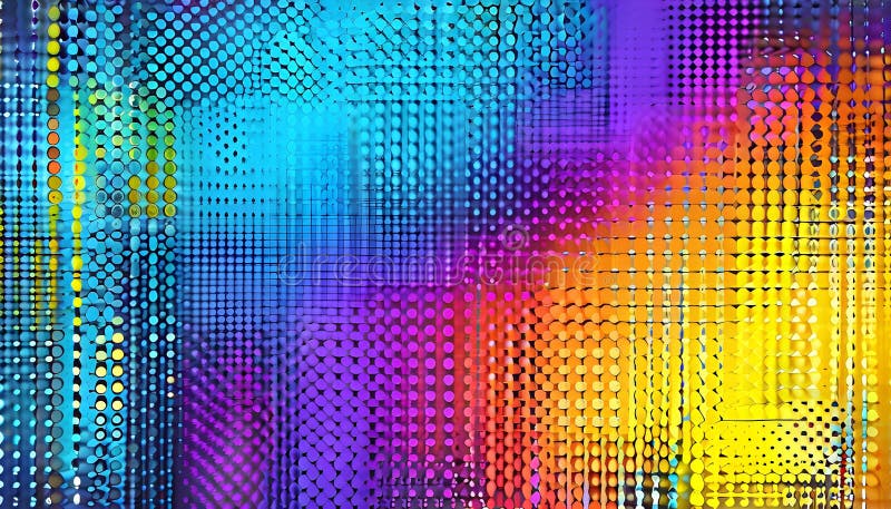 Striking Multicolored Dot Matrix that Creates an Abstract Background ...