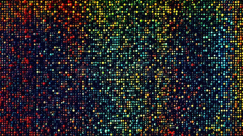 Striking Multicolored Dot Matrix that Creates an Abstract Background ...