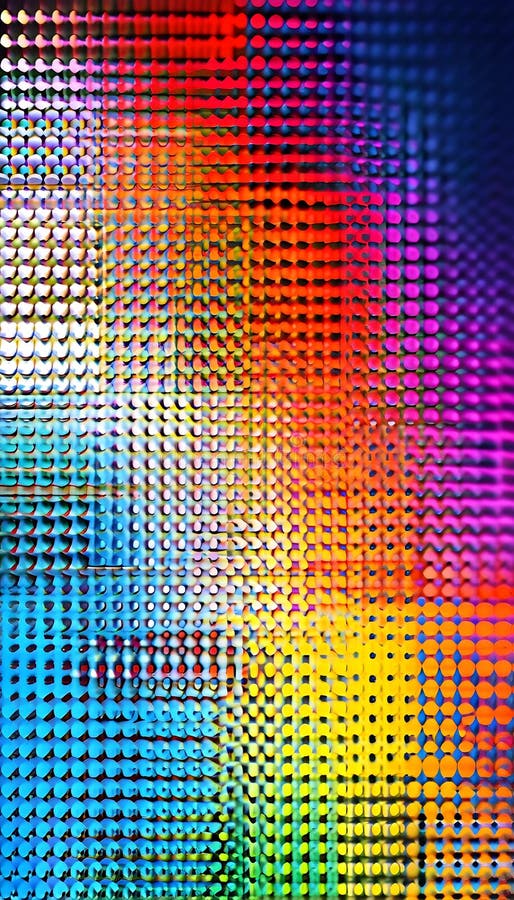 Striking Multicolored Dot Matrix that Creates an Abstract Background ...