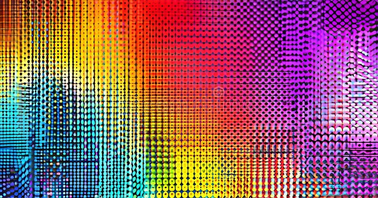 Striking Multicolored Dot Matrix that Creates an Abstract Background ...