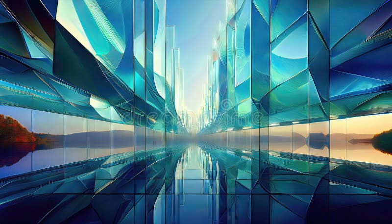 Striking Multiple Exposure of Modern Glass Architectural Forms ...