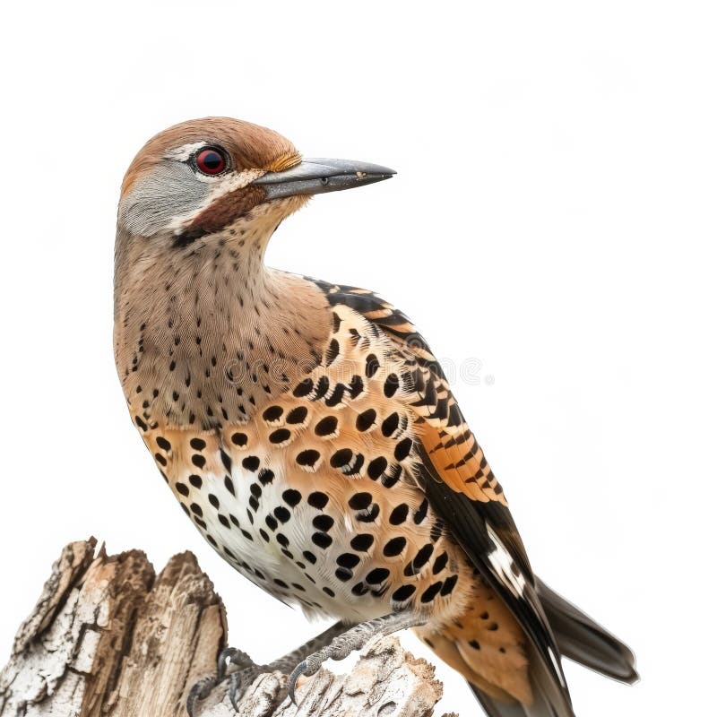 A Striking Northern Flicker with Its Brown and Black Plumage, Perched ...