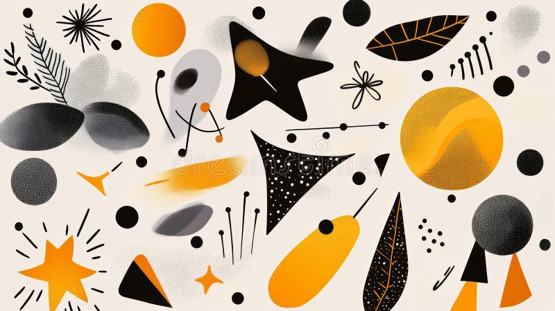 Striking Orange and Black Pattern, a Bold Abstract Design for Modern ...