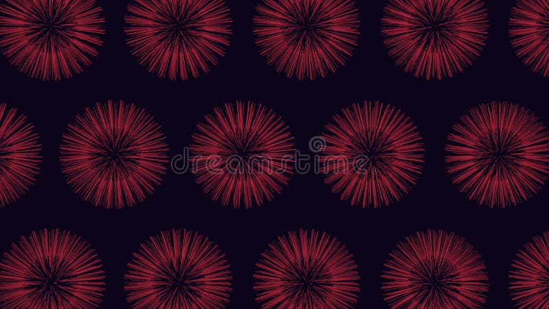 Symmetrical Red Circle Pattern on Black Background Stock Video - Video ...