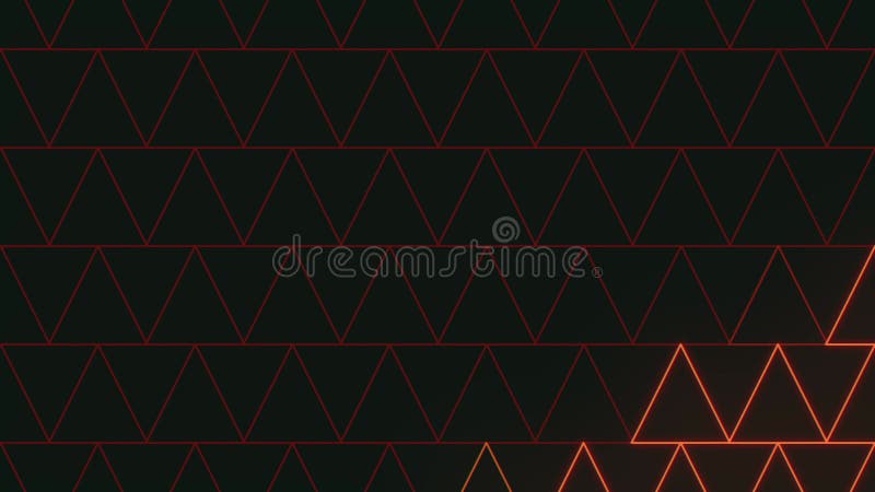 Bold and Striking Symmetrical Red Triangle Pattern on Black Background ...