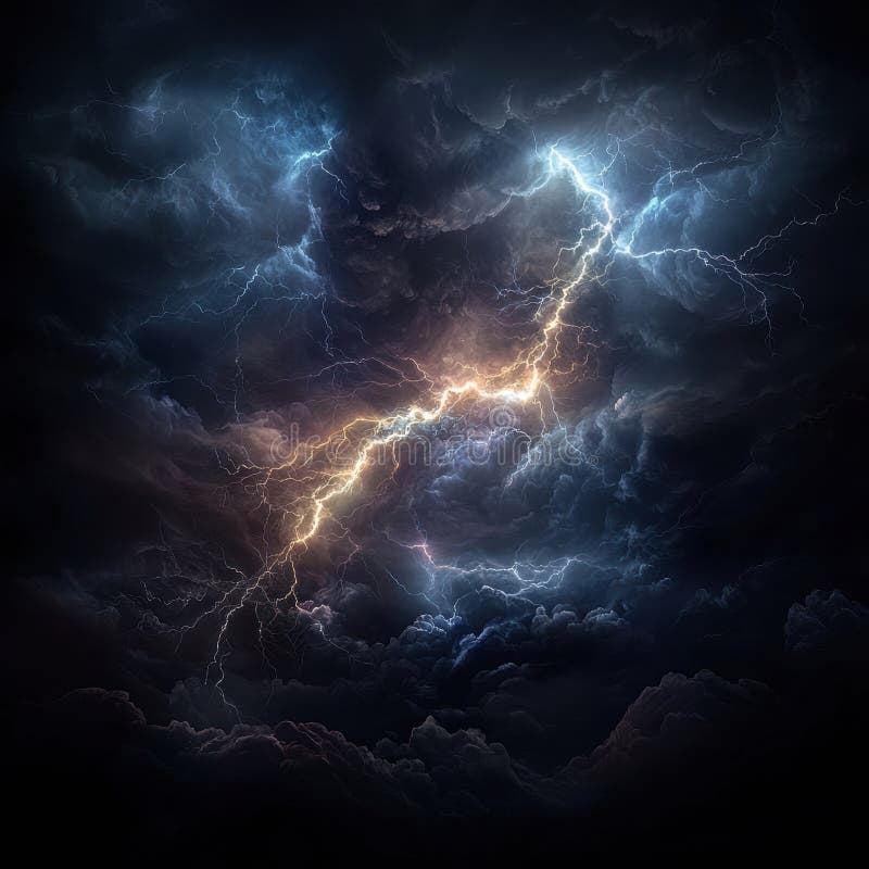 Striking Patterns of Lightning Dance Across a Dark and Ominous Sky in ...