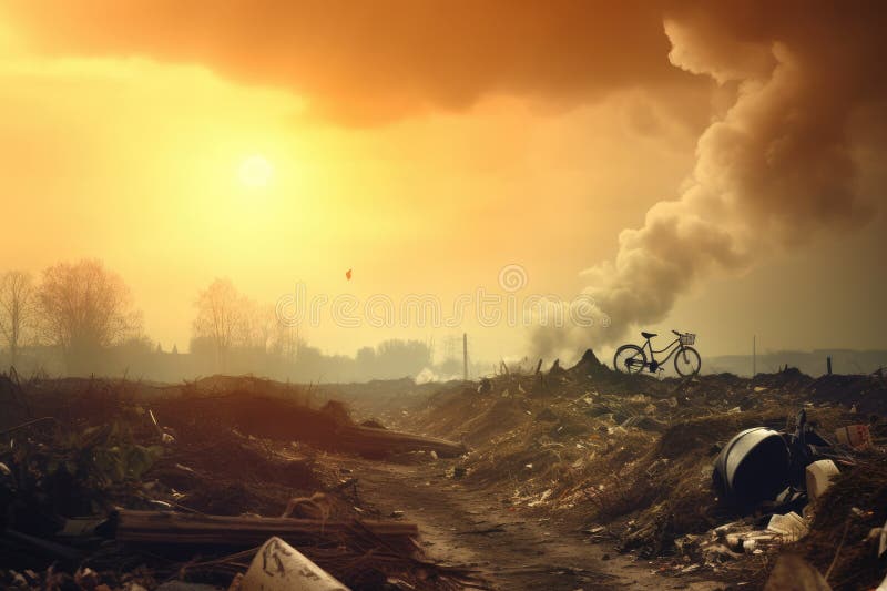 Devastating Effects of Environmental Pollution. Generative AI Stock ...
