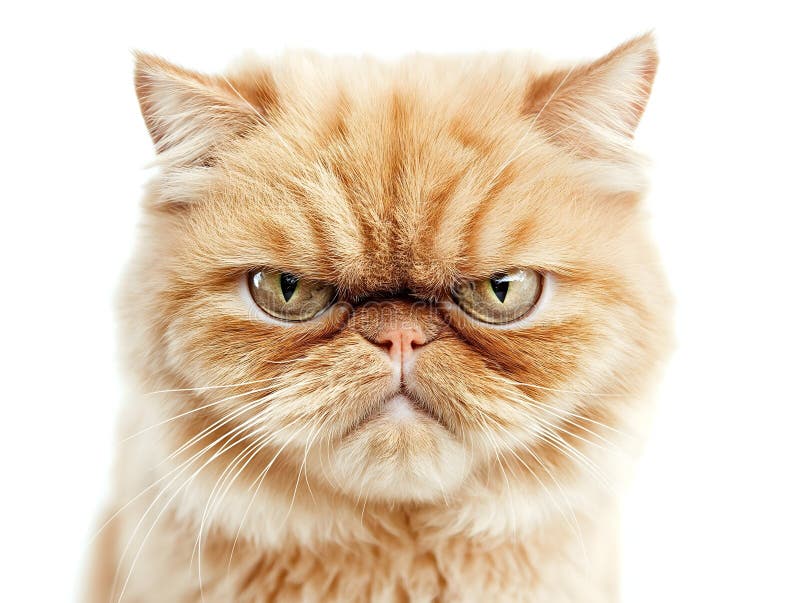A Striking Portrait of a Ginger Cat with a Stern Expression Stock ...