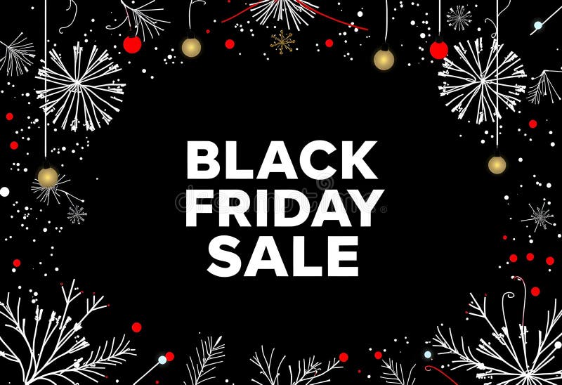 Black Friday Sale Poster in Black Background with Copy Space Stock ...