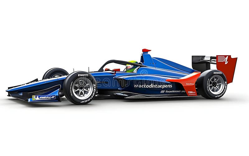 Dynamic Racing Car on White Background Generative AI Stock Illustration ...