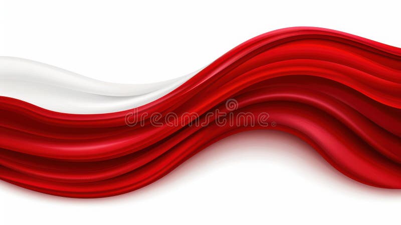 A Striking Red Background Features a Dynamic Wavy Pattern in White ...