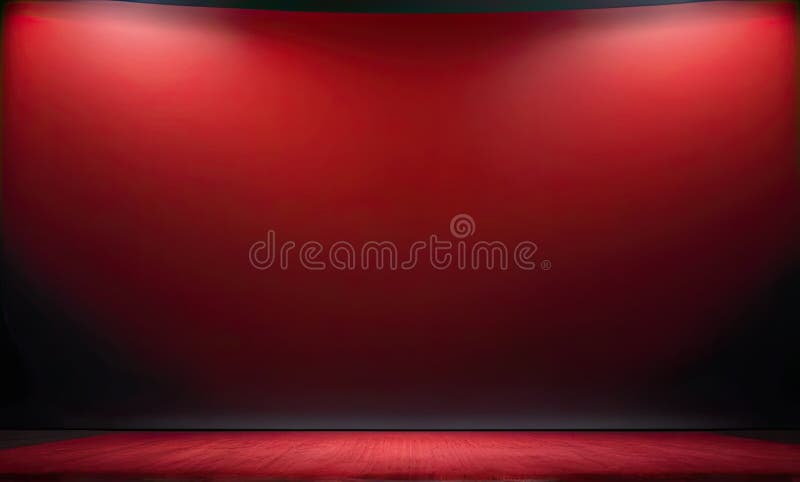 Striking Red Background with Soft Spotlight Illumination from Above ...