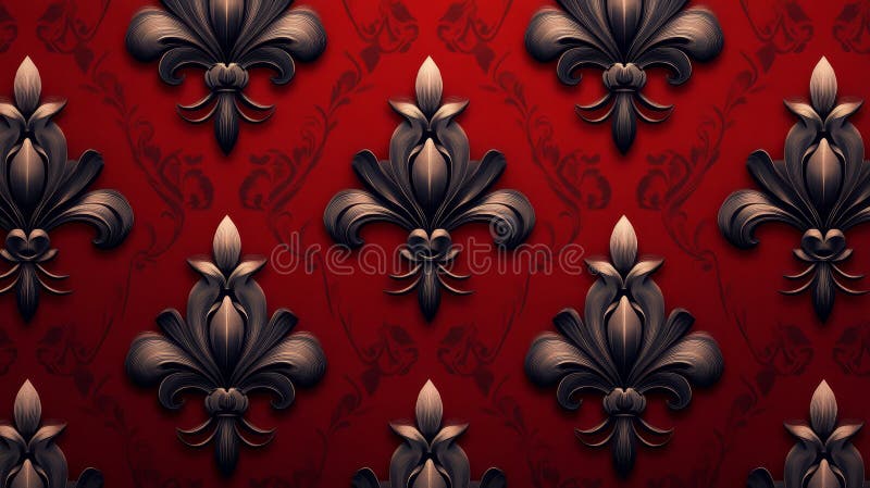 Striking Red and Black Geometric Pattern: a Bold Wallpaper Design Stock ...