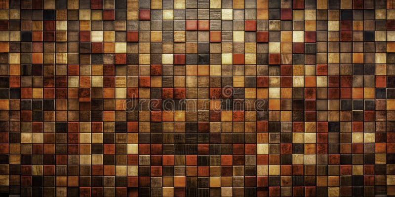 Striking Red and Brown Geometric Pixel Art Abstract Background a ...