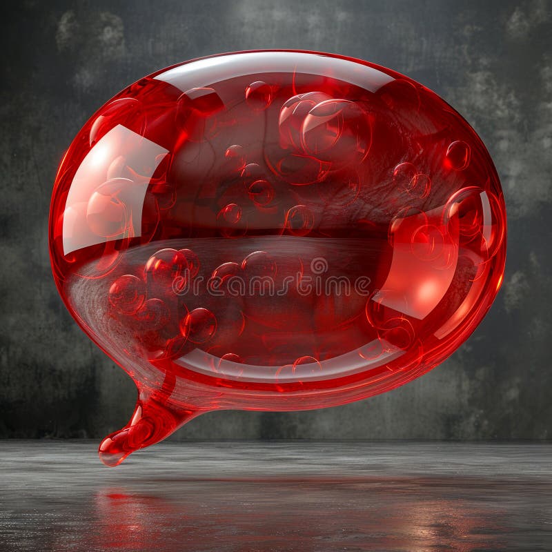 Translucent Red Speech Bubble Grabs Attention Stock Illustration ...
