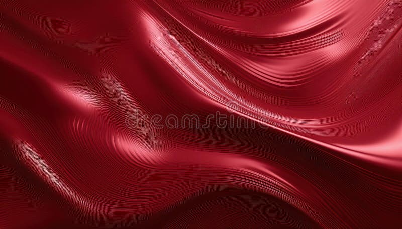 Vibrant Chrome Metallic Foil Texture on a Deep Red Wallpaper, Creating ...