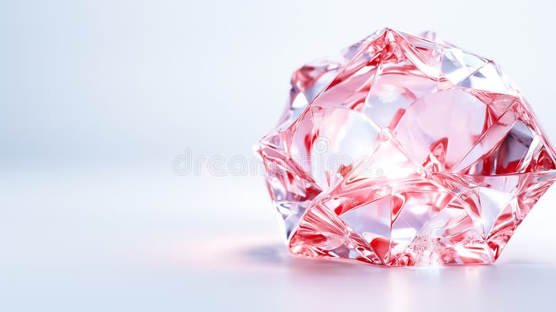 The Striking Red Crystal Figurine Refracts Light, Creating Vibrant ...