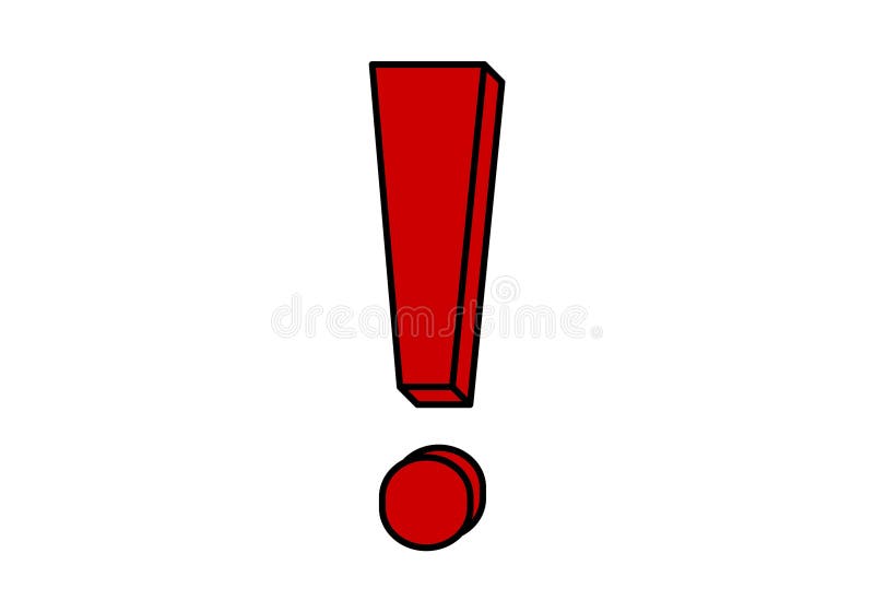 Bold Red Exclamation Mark Icon Stock Vector - Illustration of emphasis ...