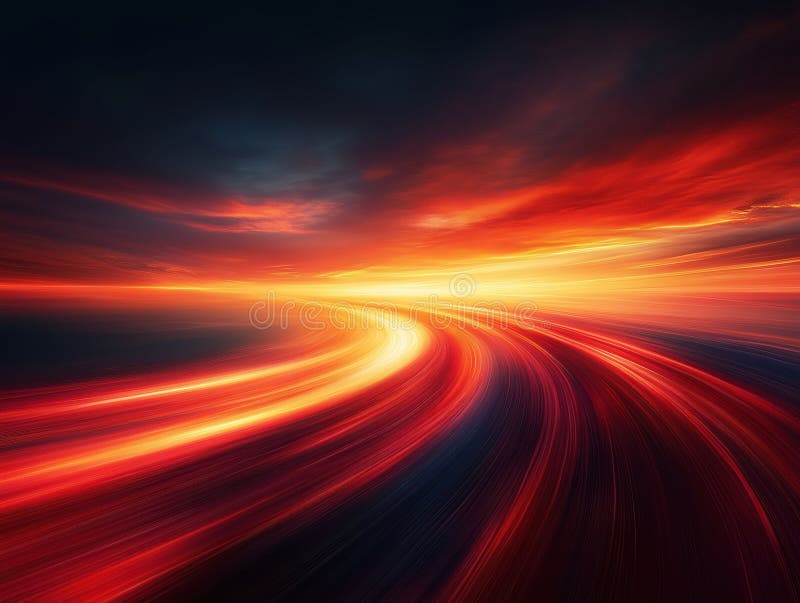 Dynamic Red Gradient with Light Streaks Stock Illustration ...