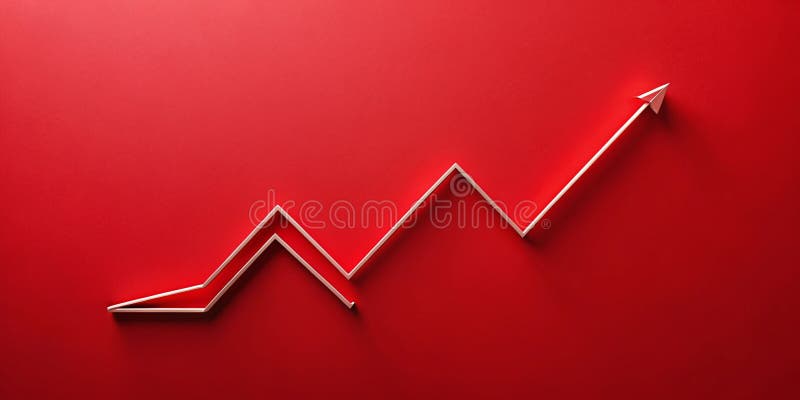 Striking Red Graph Chart Abstract Background a Minimalist Visual for ...
