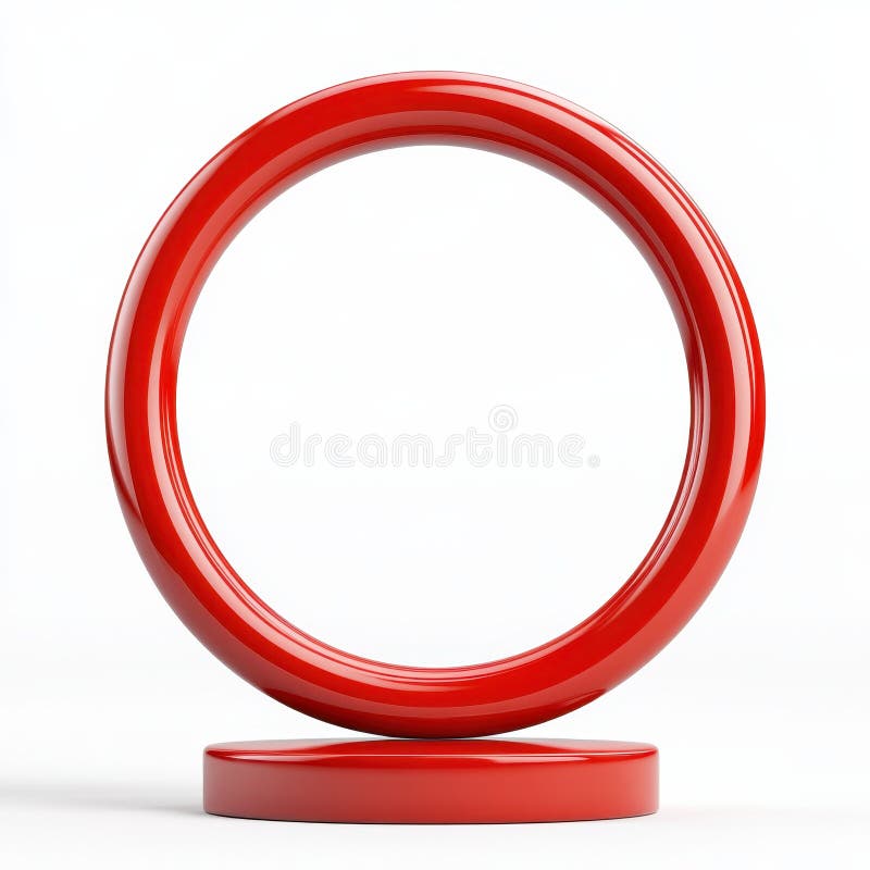 A Striking Red Ring Displayed Elegantly on a Pure White Background for ...