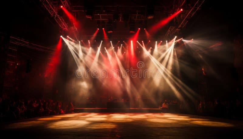 Striking Red Spotlight Shining Brightly on the Stage, Creating a ...