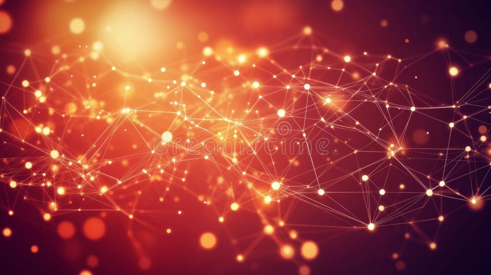 A Striking Red Tech Background with Digital Wave Patterns, Symbolizing a Dynamic Network System ...