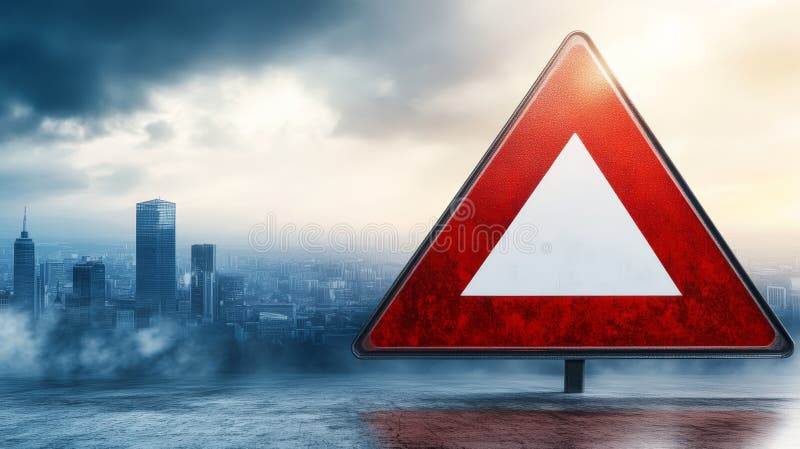 Striking Red Triangle Sign, a Bold Symbol for Safety, Warning, and ...