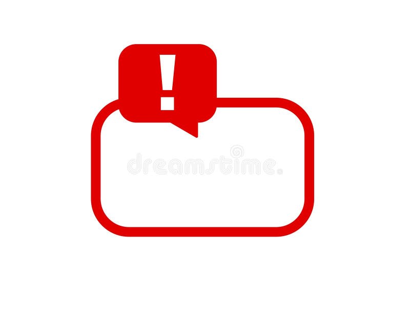 Red Warning Sign with Exclamation Mark in Framework Stock Vector ...