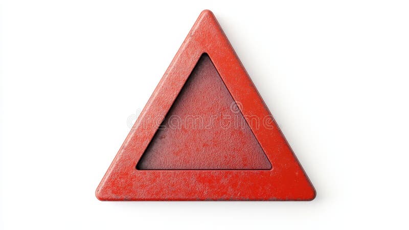 A Striking Red Warning Sign Stands Out Against a Clean Background. Its ...