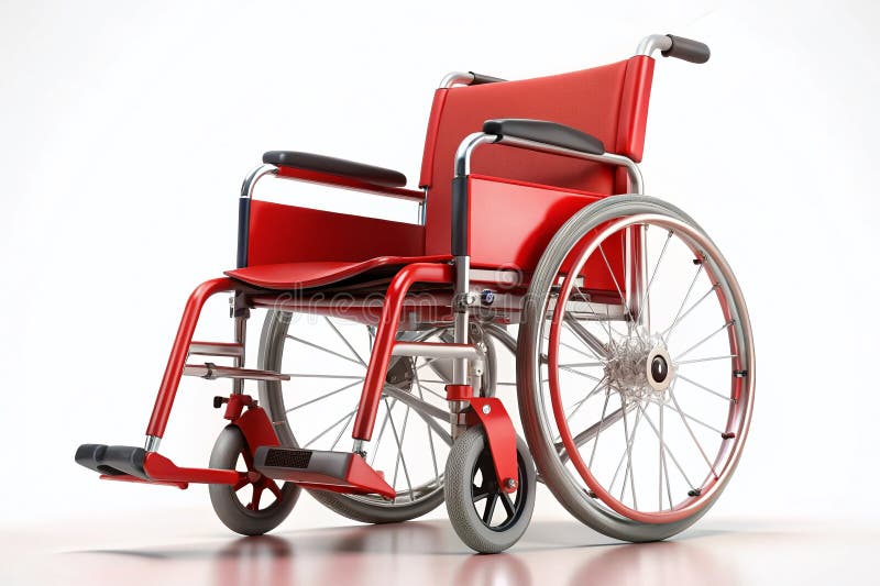 A Striking Red Wheelchair in a LowLight Studio Setting a Powerful ...