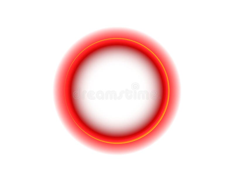 Red and White Gradient Circle with Glowing Halo Effect Stock Vector ...