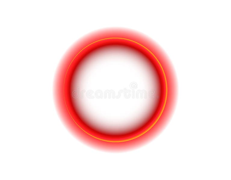 Red and White Gradient Circle with Glowing Halo Effect Stock Vector ...