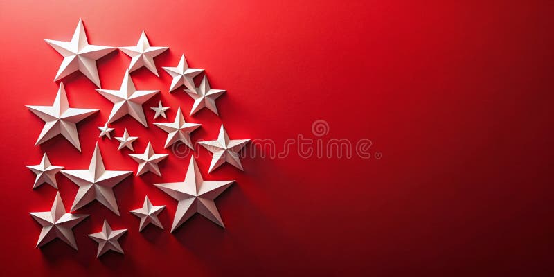 Striking Red and White Star Abstract Background a Minimalist Design ...