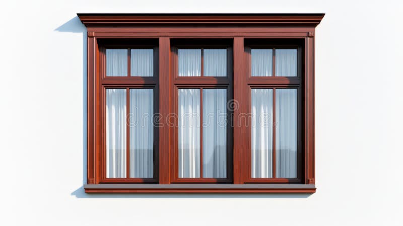 Striking Red Window Frame Against a Pristine White Wall, Study in ...