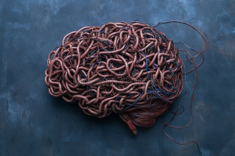 Tangled Wires Representing a Cluttered Mind in a Strikingly Realistic ...