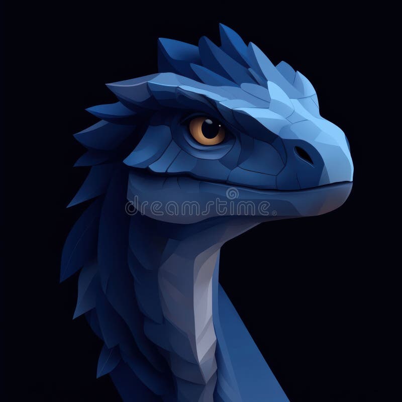 Crafting a Modern Dilophosaurus Design with Angular Shapes and Rich ...