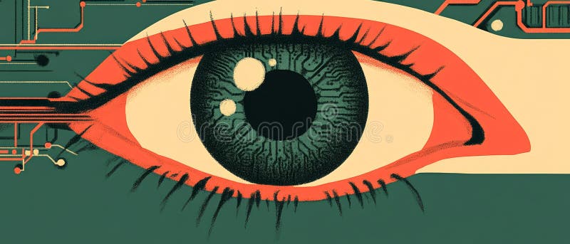 This Striking Representation Features a Detailed Eye Design Intertwined ...