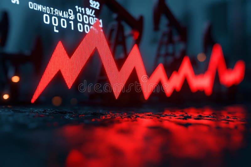 Sharp Decline in Market Trends Depicted through Bold Red Graphics Stock ...