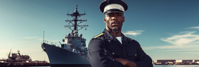 A Striking Retro Advertisement Featuring a Naval Officer Confidently ...