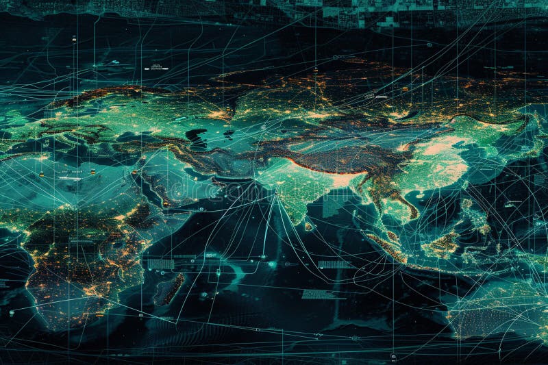 In this Striking Satellite Image of the Earth, Data Visualizations Overlay the Landscape ...
