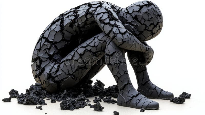 Figurative Representation of Stress and Isolation Stock Illustration ...