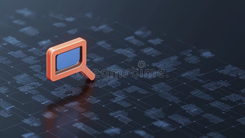 Abstract Representation of a Search Icon with a Vibrant Color Palette ...