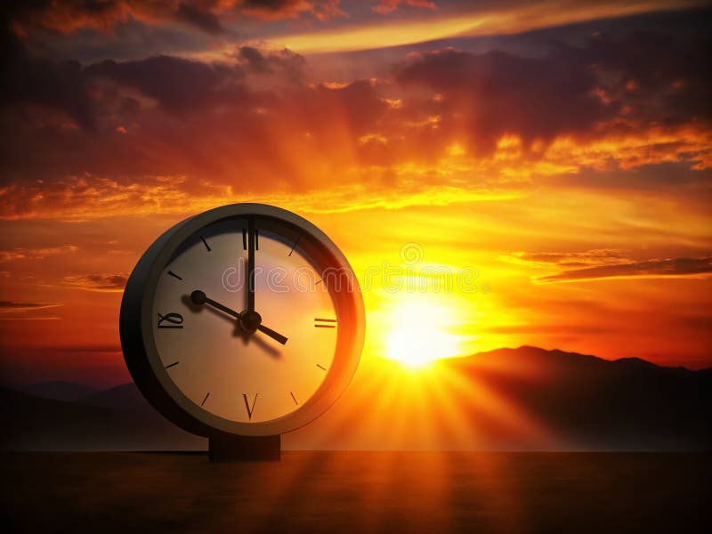 A Striking Silhouette of a Backlit Clock Displaying 830 am Capturing ...